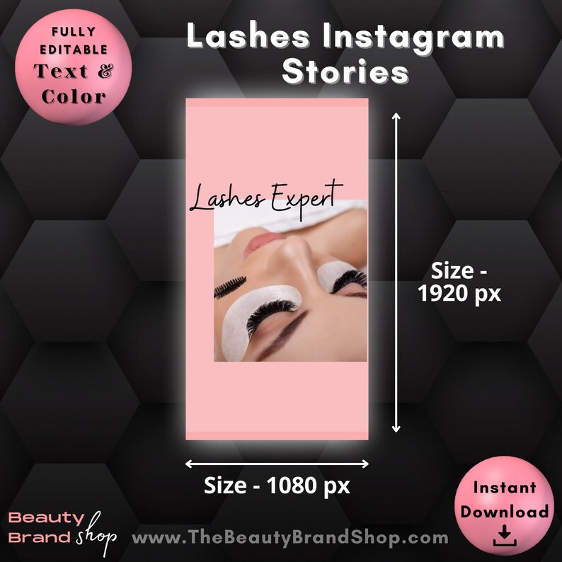Lashes Social Media Story Templates, Lash Instagram Stories, Brow ...