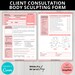 Editable Consultation Form, Body Sculpting Forms, Body Contouring ...