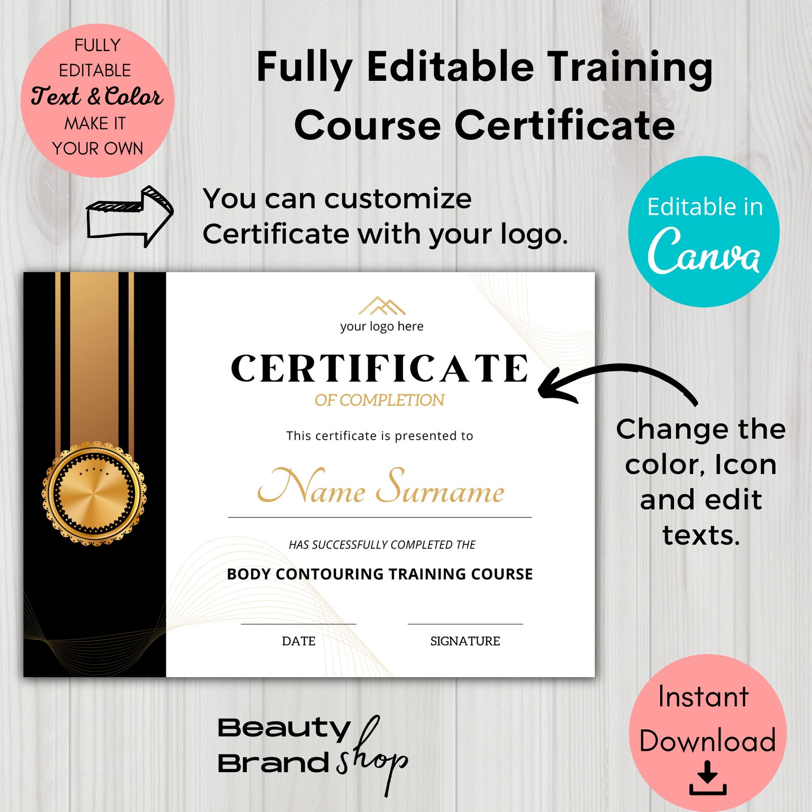Certificate of Achievement Template, Body Contouring Certificate ...