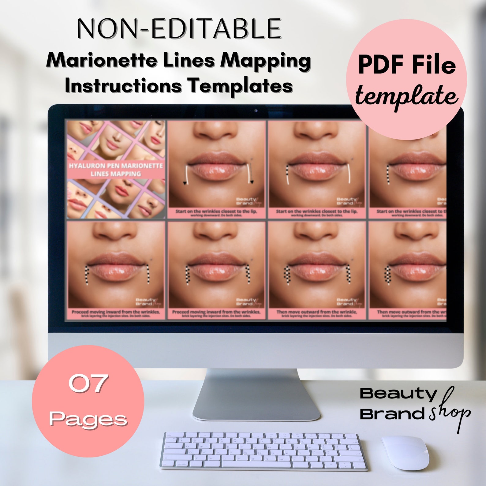 Hyaluron Pen Mapping Lip Mapping Nasolabial Folds Mapping - Etsy