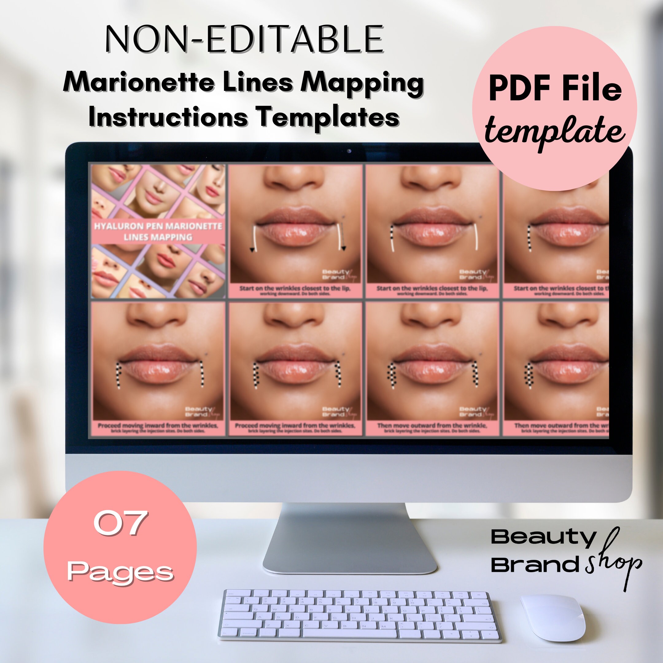 Hyaluron Pen Mapping Lip Mapping Nasolabial Folds Mapping - Etsy