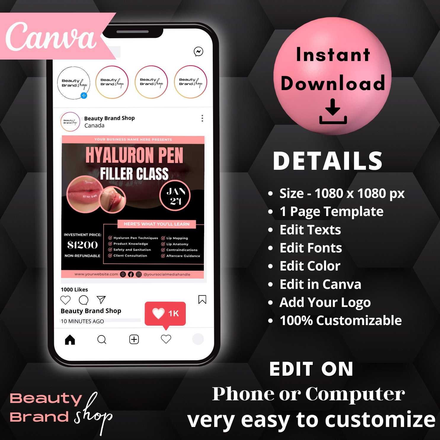 Hyaluron Pen Flyer, DIY Flyer Template Design, Hyaluron Pen Training ...