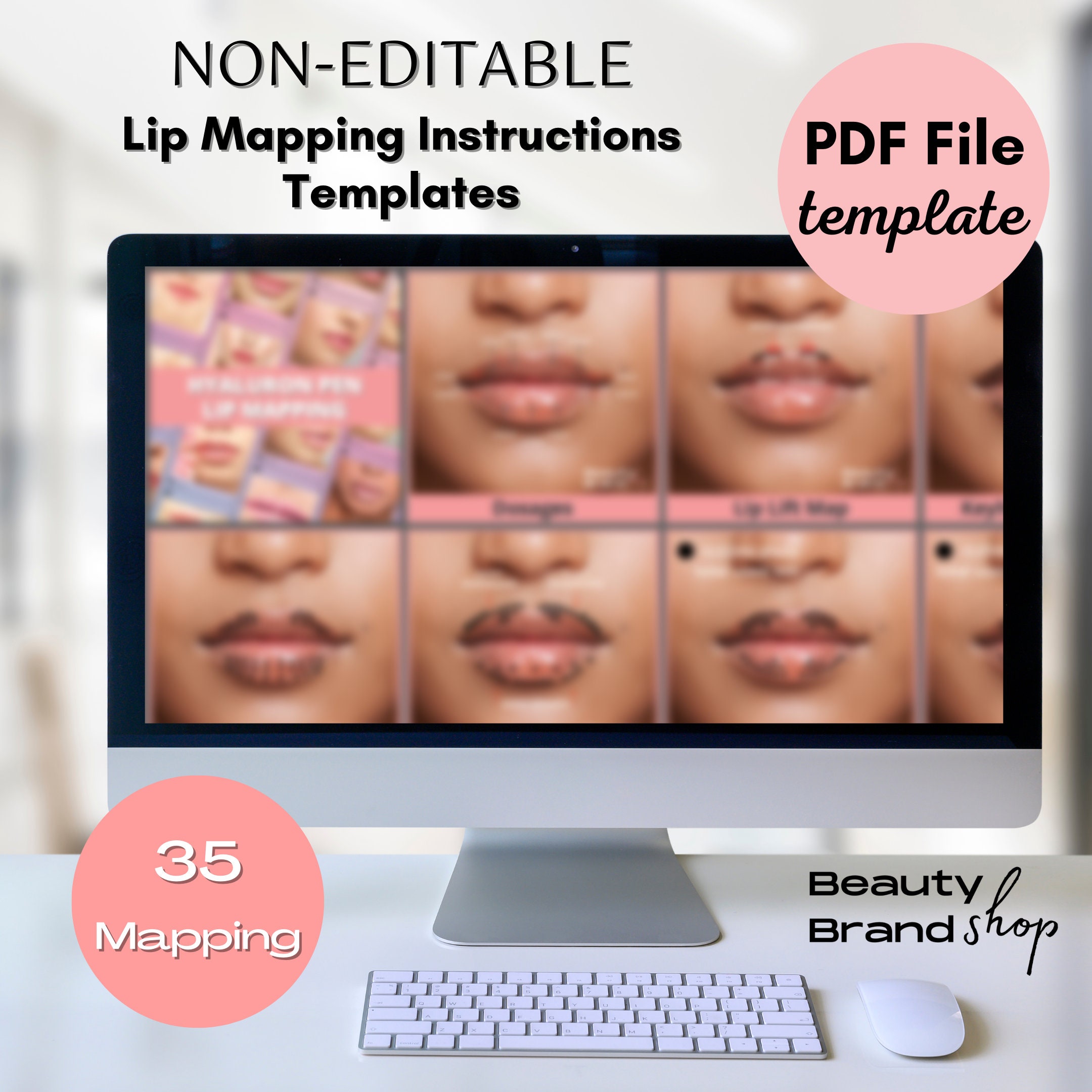 Hyaluron Pen Mapping Lip Mapping Nasolabial Folds Mapping - Etsy