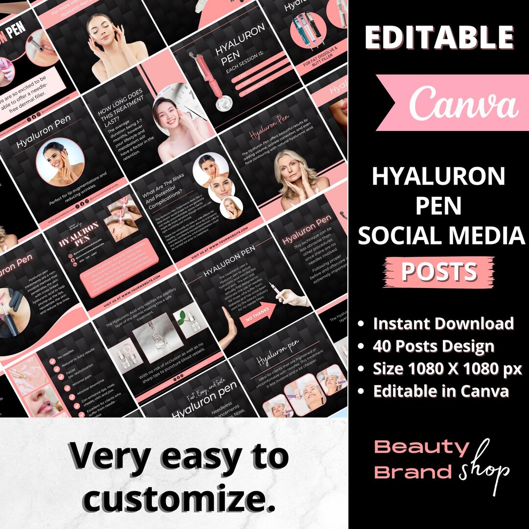 Hyaluron Pen Social Media Post Templates, Hyaluron Pen Social Media ...