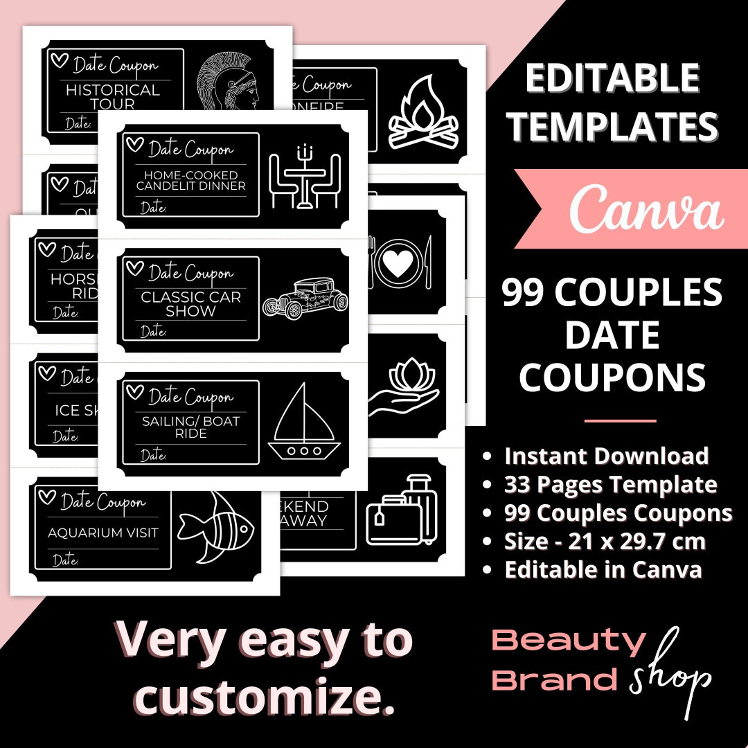 Couples Love Coupons, Valentines Gift, Romantic Gift, Gift for Spouse ...