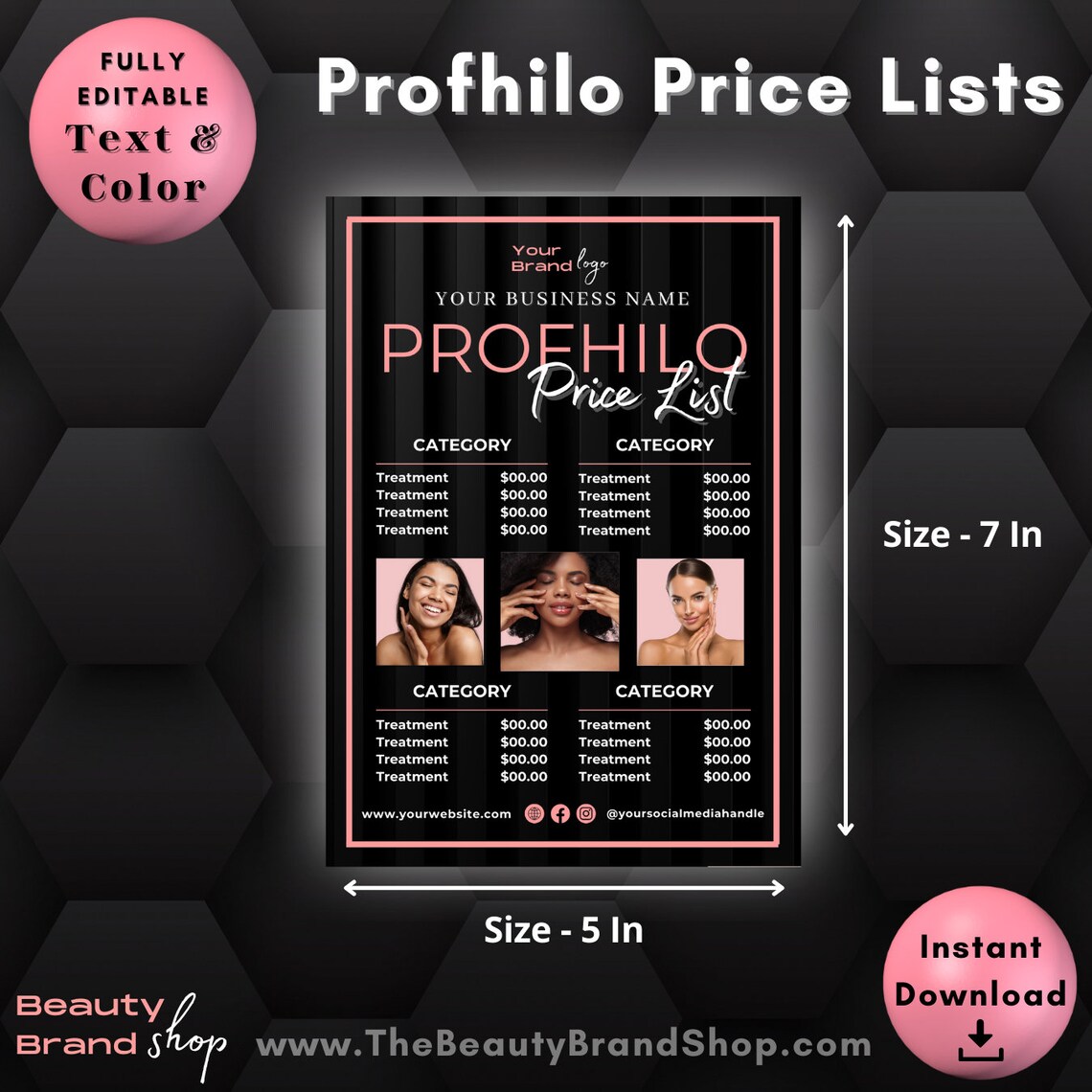Profhilo Price Lists, Beauty Service Price List, Small Business Price ...