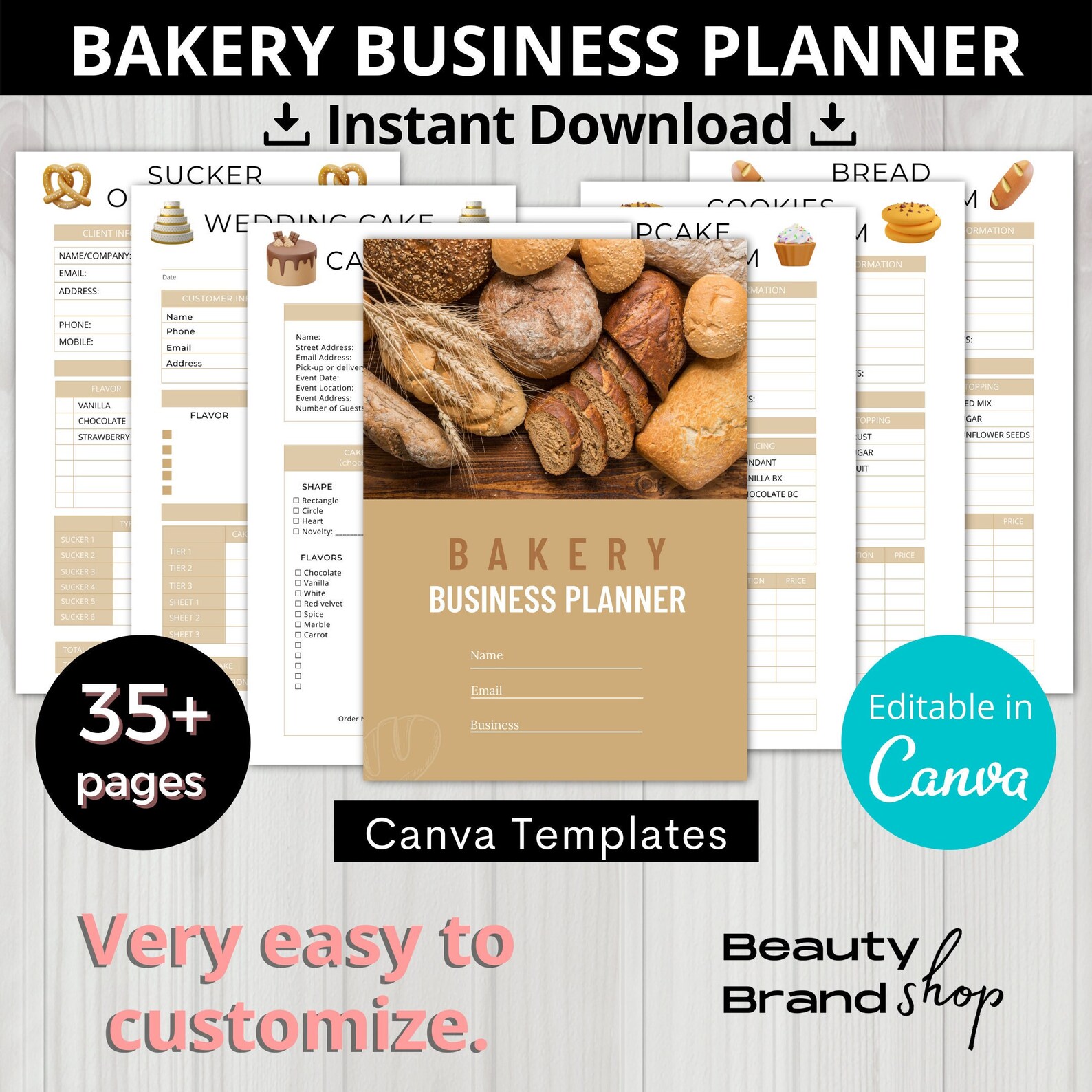 Bakery Business Planner Bakery Journal Bakery Content - Etsy