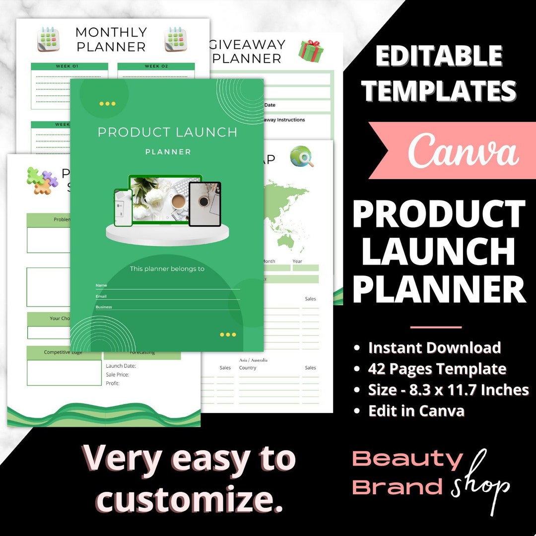 Product Launch Content Planner, Product Launch Planner, Product Planner ...