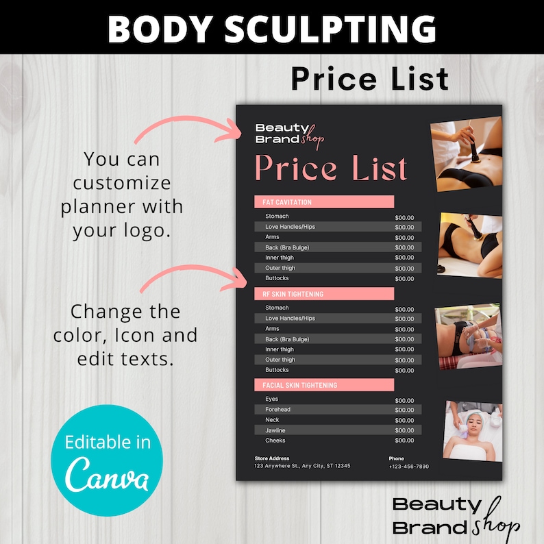 Body Sculpting Pricelist, Body Contouring, Fat Cavitation, Facial Skin Tightening, Wood Therapy ...