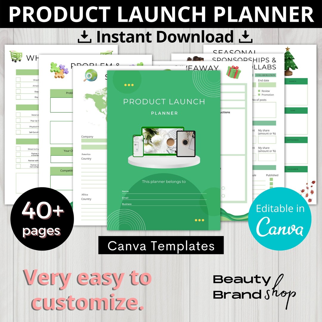 Product Launch Content Planner Product Launch Planner - Etsy