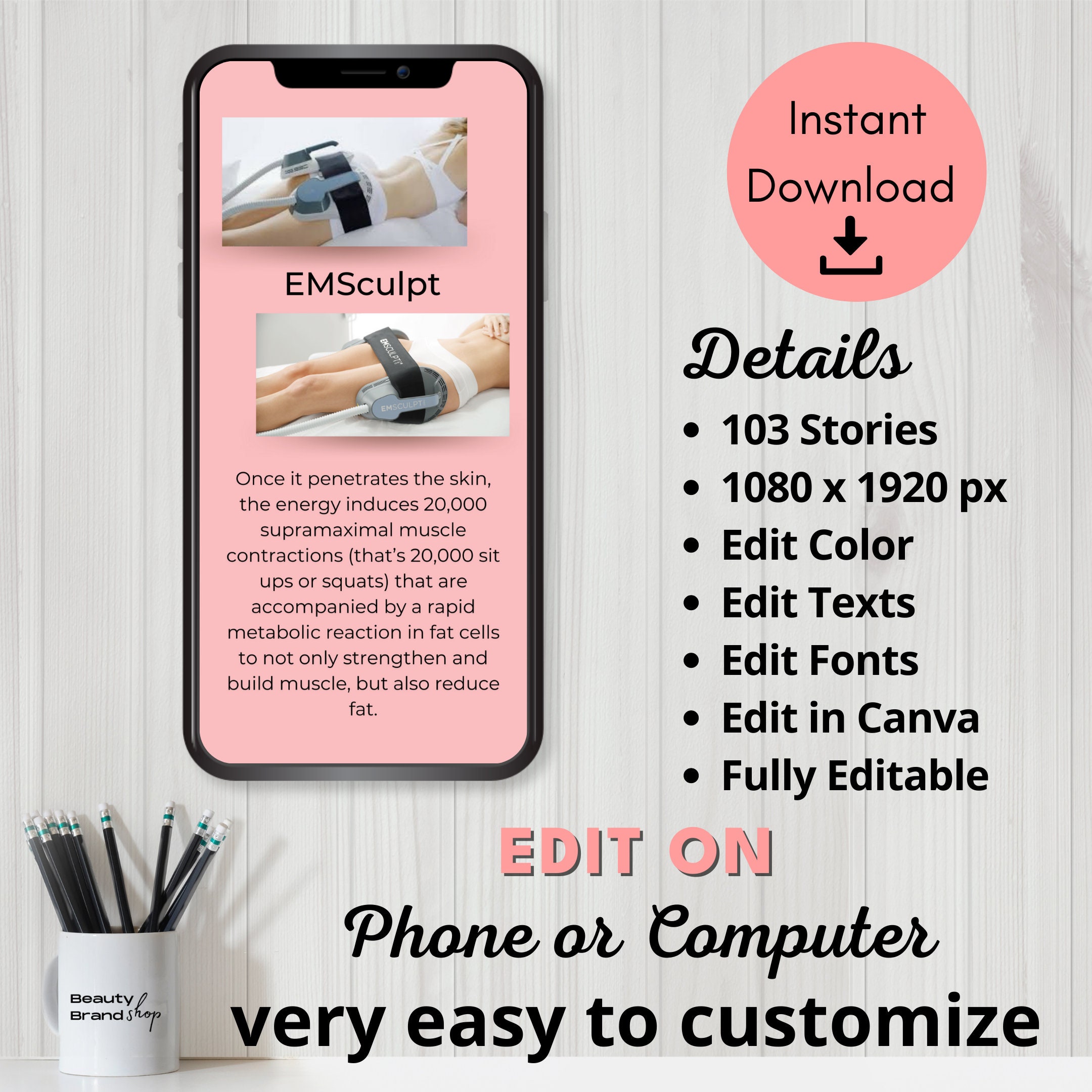 Body Contouring Instagram Story Templates Body Sculpting - Etsy