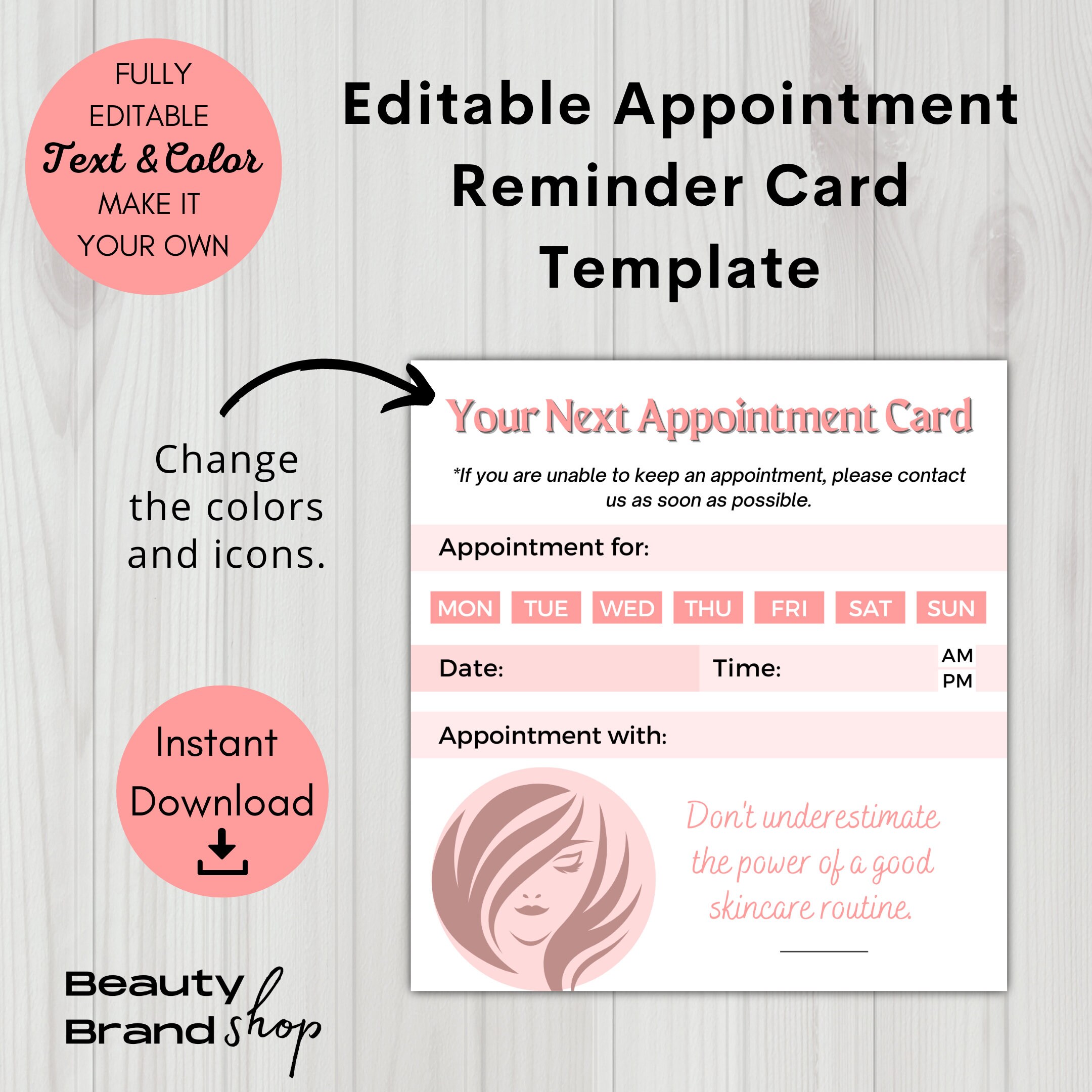 Editable Next Appointment Cards Printable Appointment - Etsy