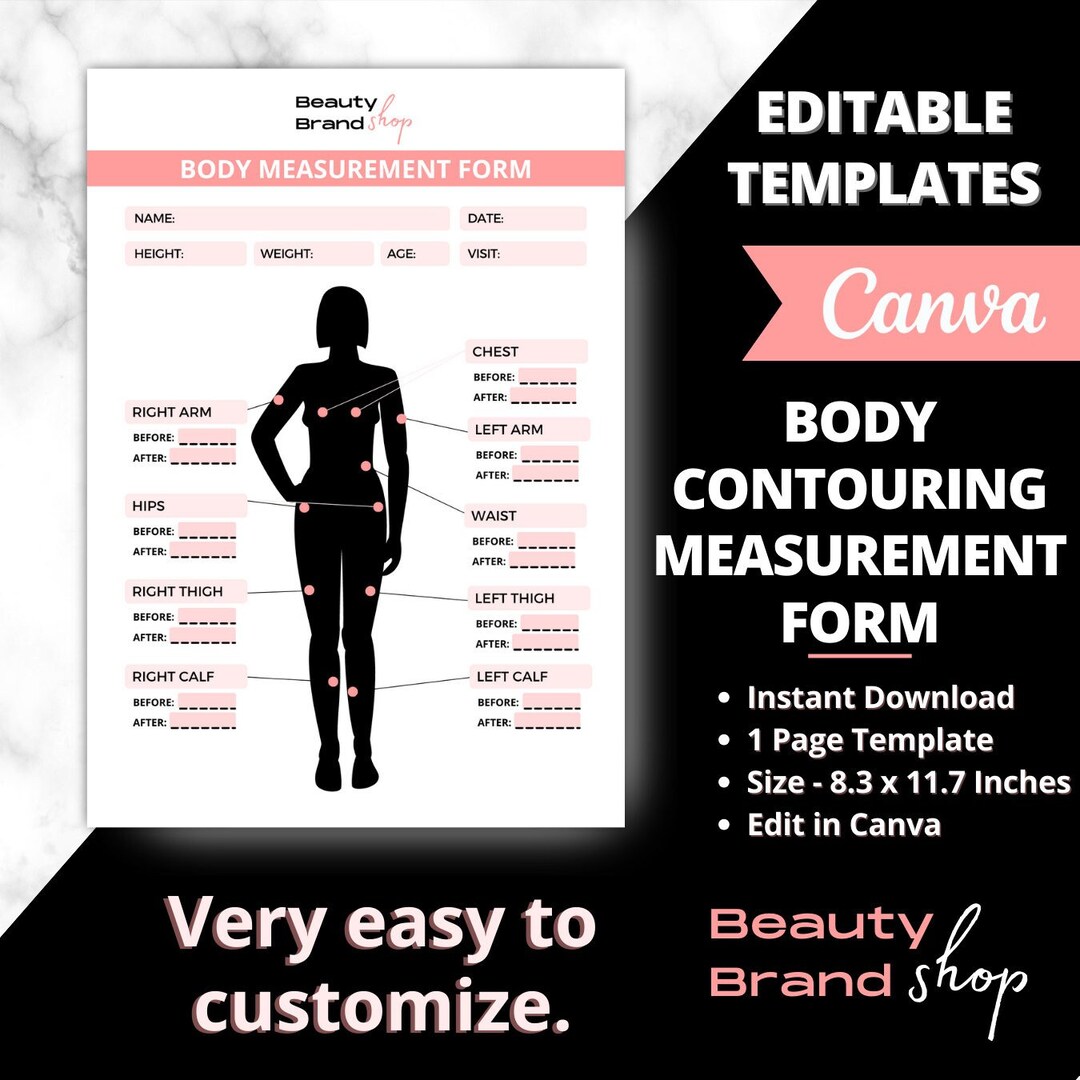 Body Contouring Body Measurement Form, Body Sculpting Consent Form ...