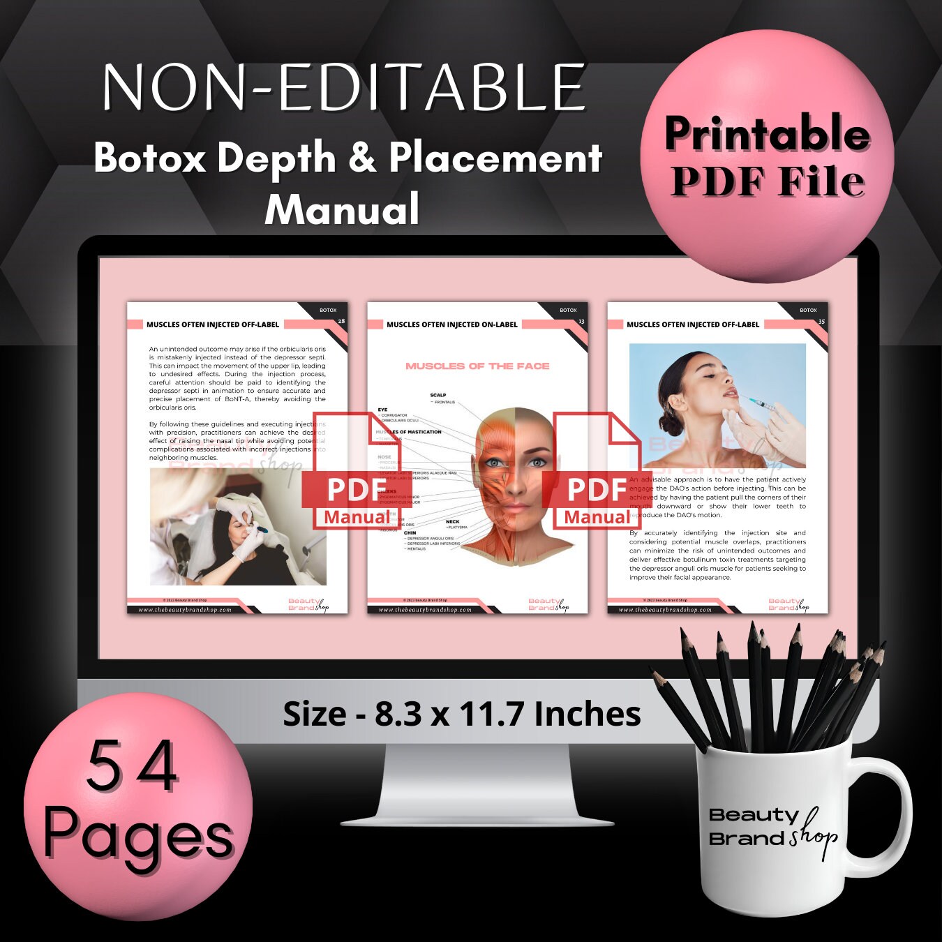 Botox Depth and Placement Guide, DIY Botox, Cosmetic Aesthetic Training, Botulinum Toxins, Non ...