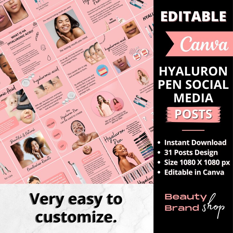 Hyaluron Pen Instagram Post Templates Hyaluron Pen Social - Etsy Canada
