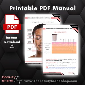 Beginner's Guide to Microneedling Manual, Microneedling PDF Printable ...