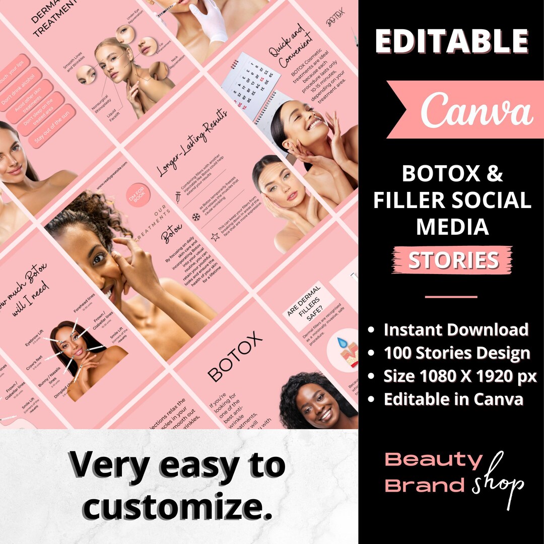 Botox Story, Botox & Filler Instagram Stories, Editable Botox IG Story ...