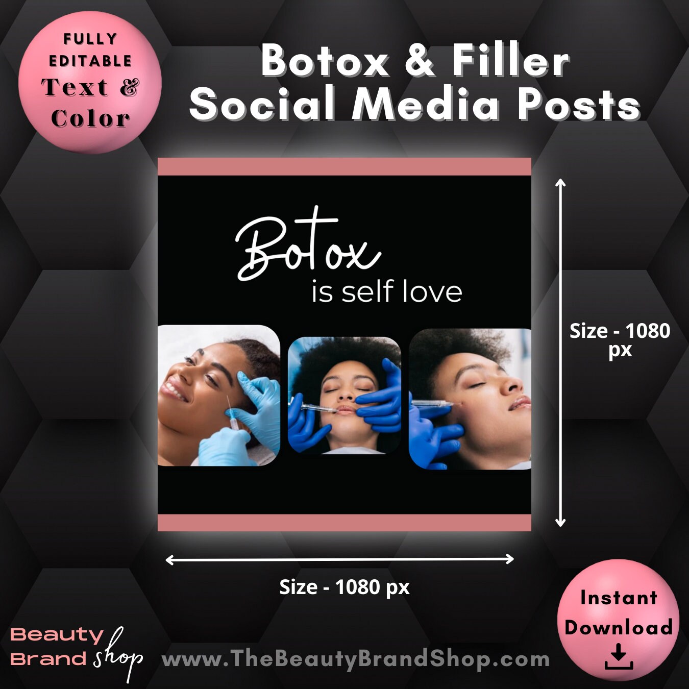 Editable Botox Social Media Post Templates, Filler Instagram Post ...
