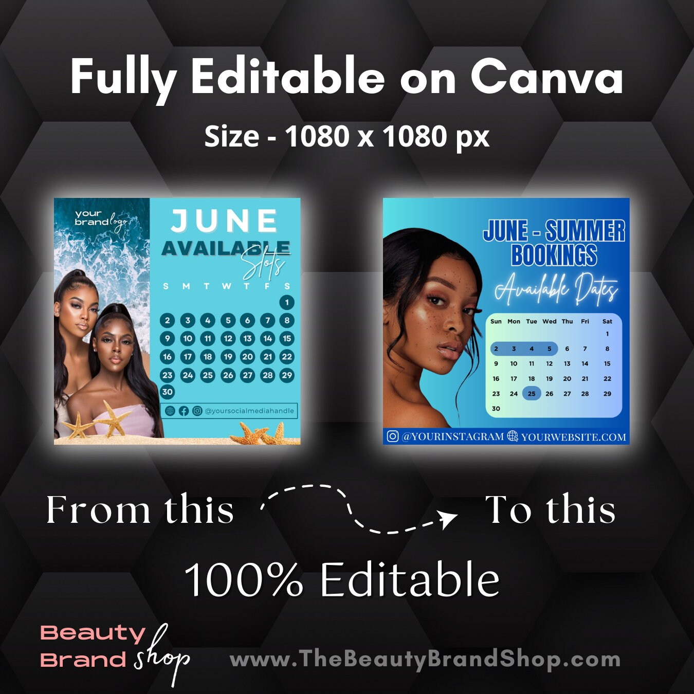 June - Summer Availability Calendar, June Bookings Flyer, Summer Book ...