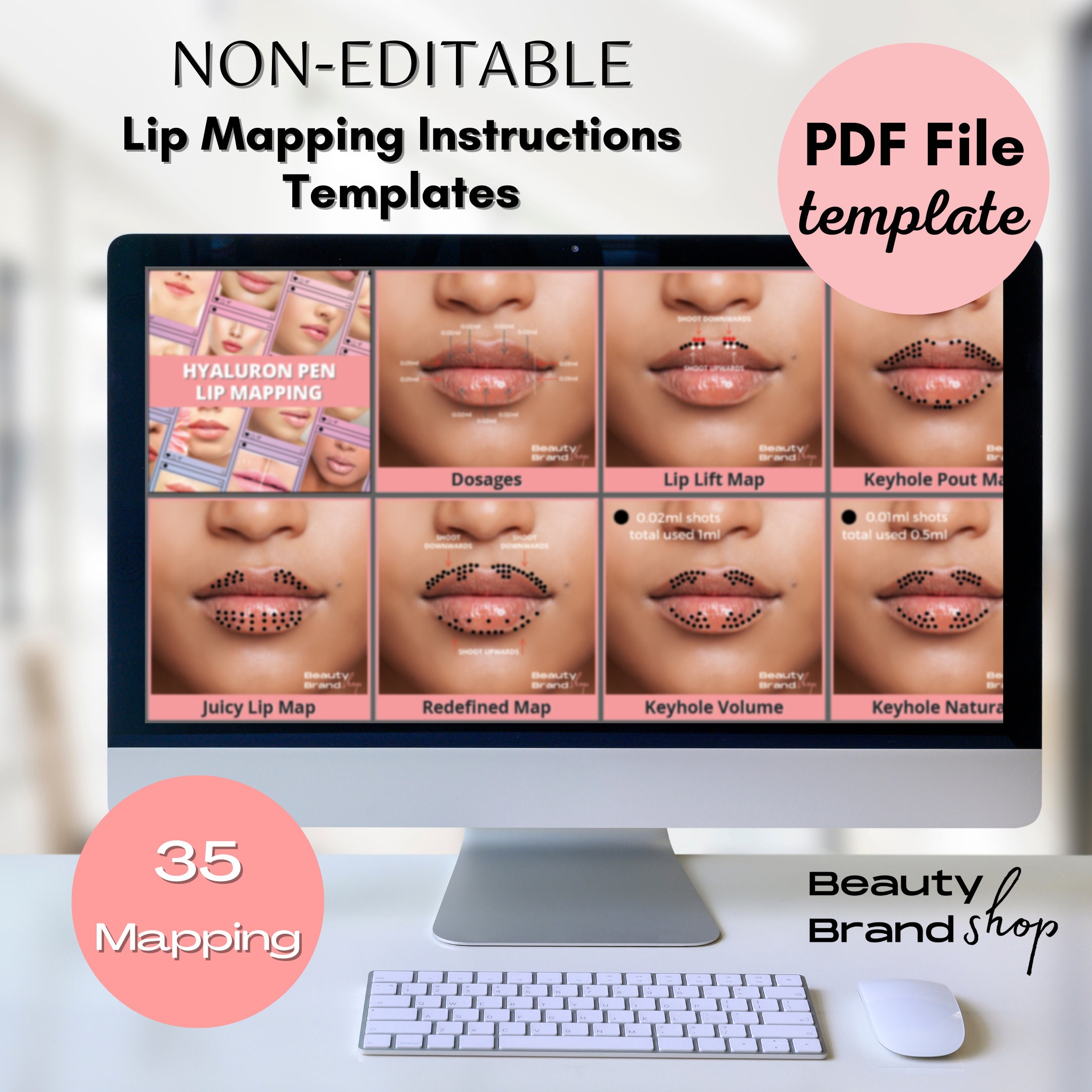 Hyaluron Pen Mapping Lip Mapping Nasolabial Folds Mapping - Etsy