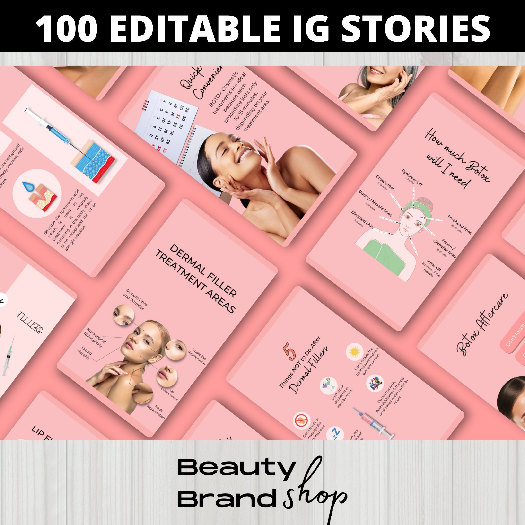 Botox Story, Botox & Filler Instagram Stories, Editable Botox IG Story ...