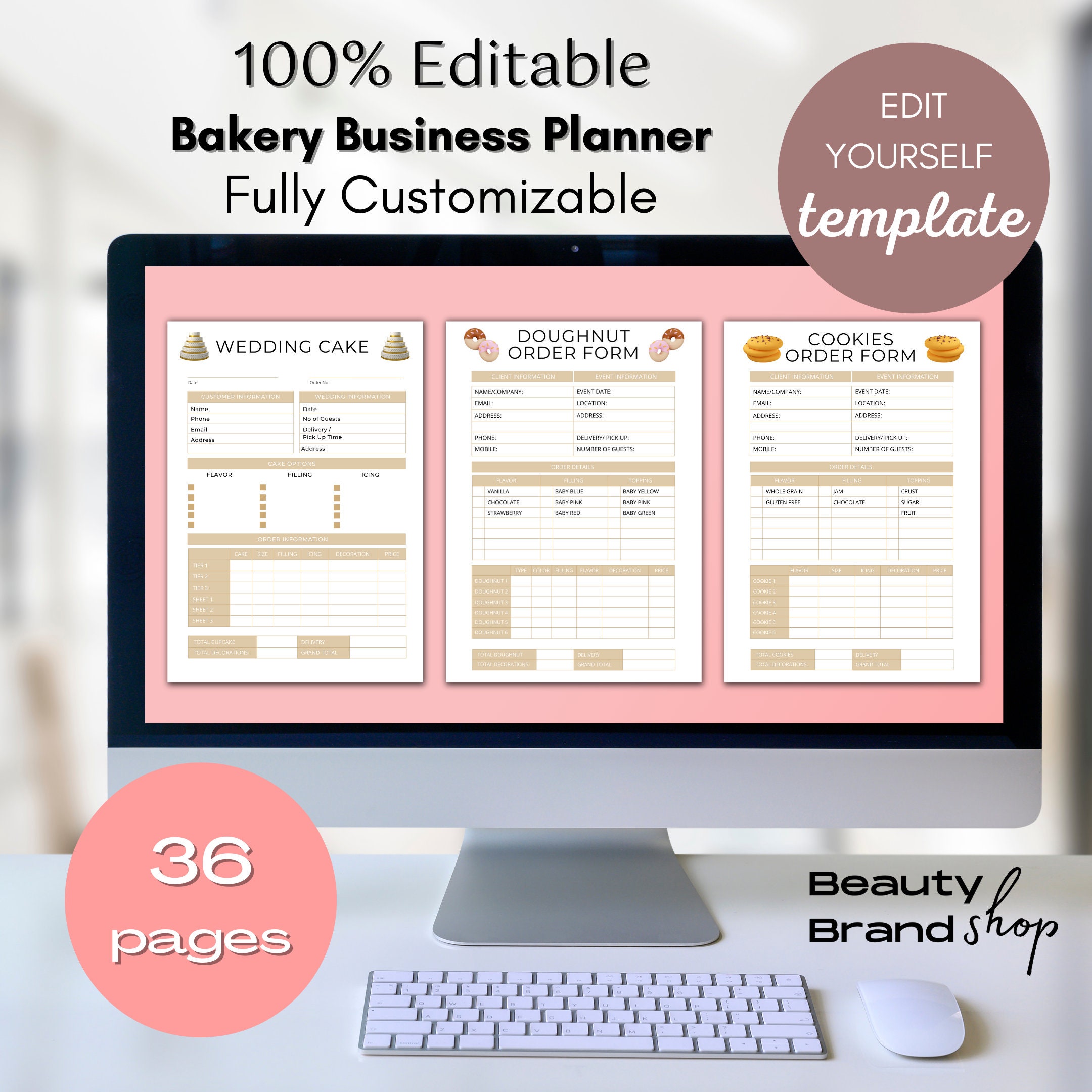 Bakery Business Planner Bakery Journal Bakery Content - Etsy