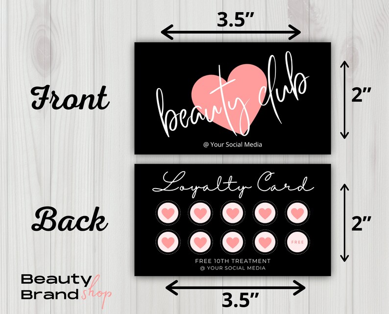 Editable Loyalty Cards Loyalty Card Loyalty Cards Diy - Etsy