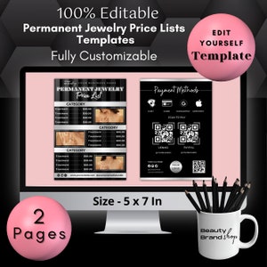 Permanent Jewelry Pricing Sheet, Permanent Jewelry Price Display ...