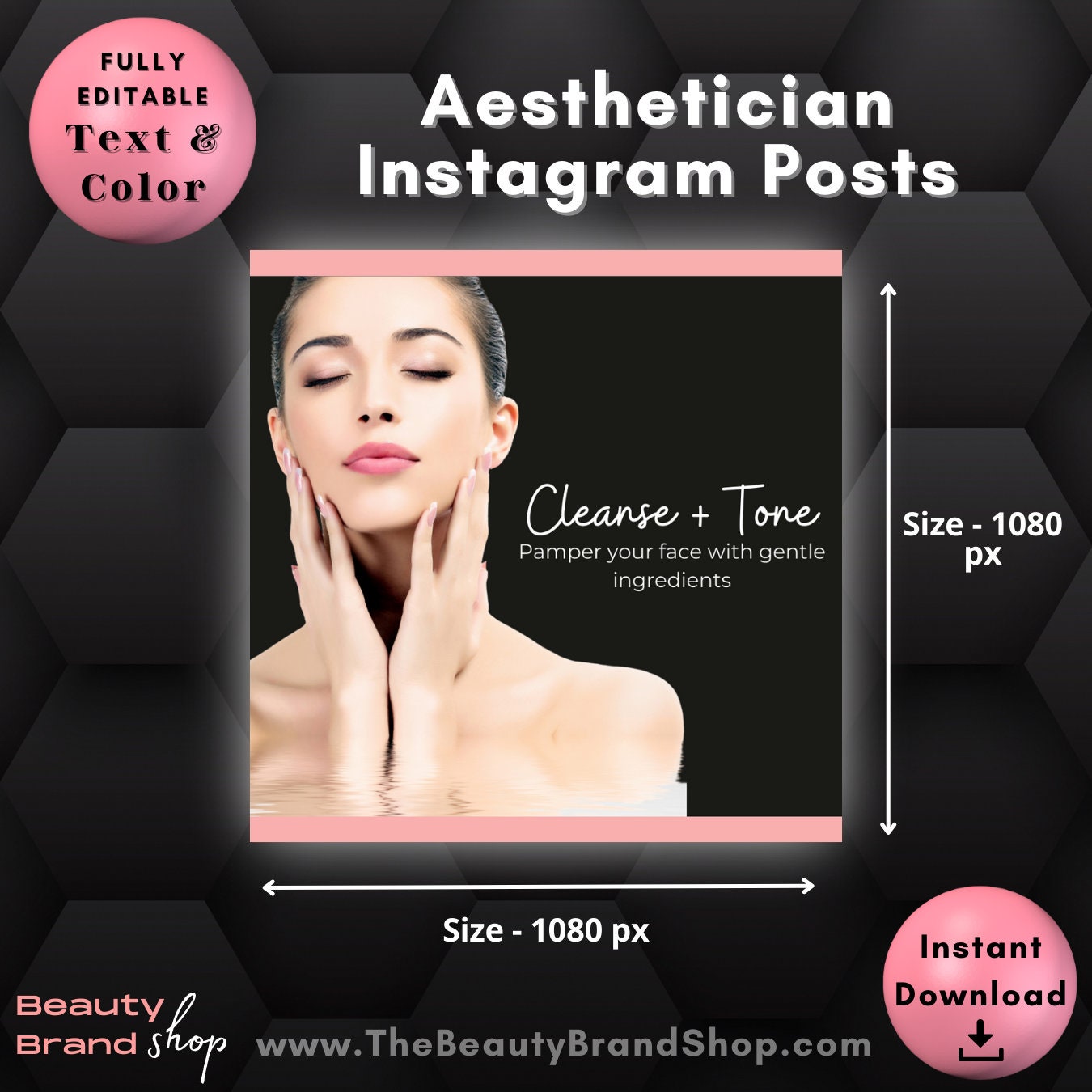 Esthetician Instagram Post Templates, Skincare Instagram Posts, Beauty ...