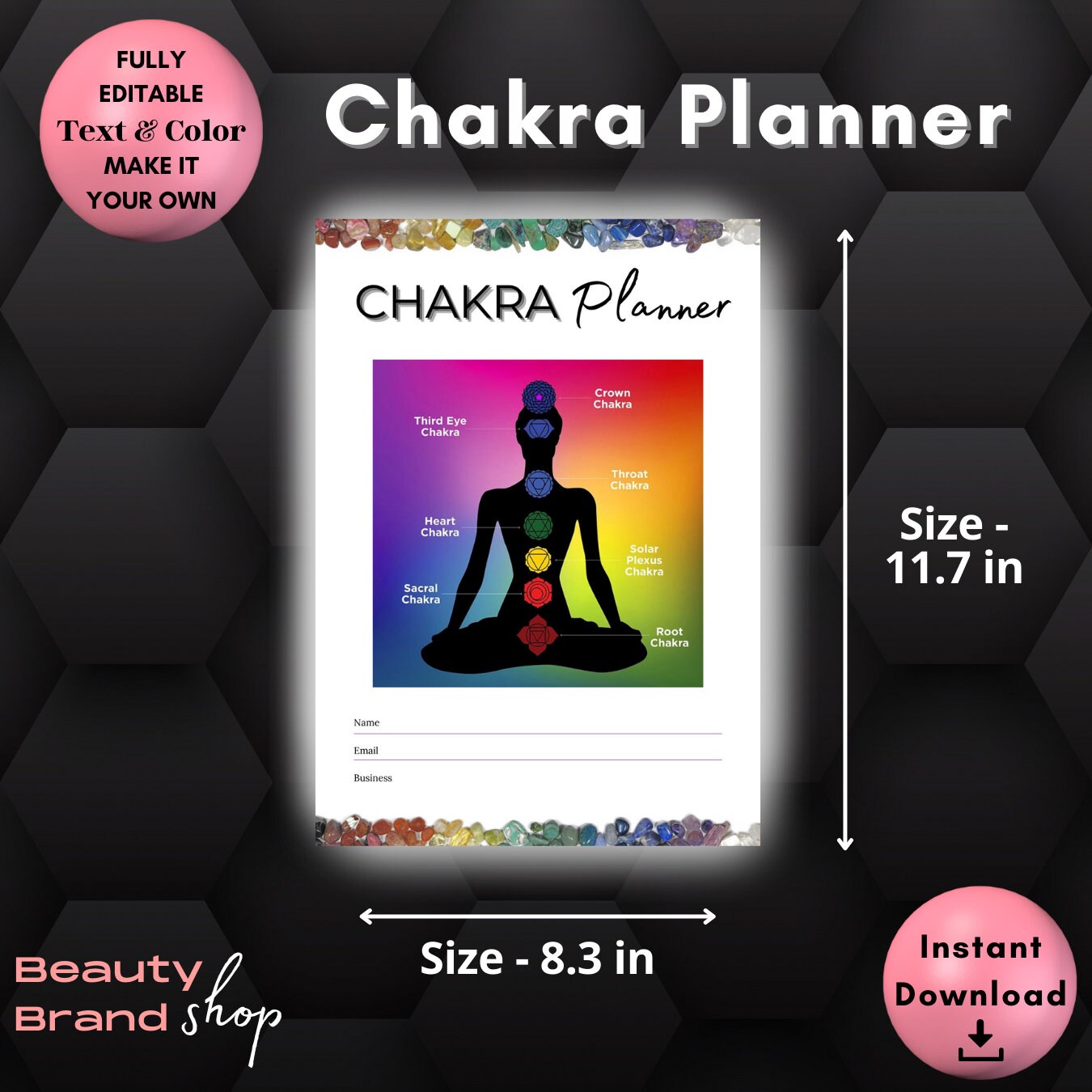 Chakra Journal, Chakra Meditation, Chakra Planner, Chakra Workbook ...