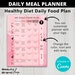 Healthy Diet Daily Food Planner Template Editable Daily Meal - Etsy