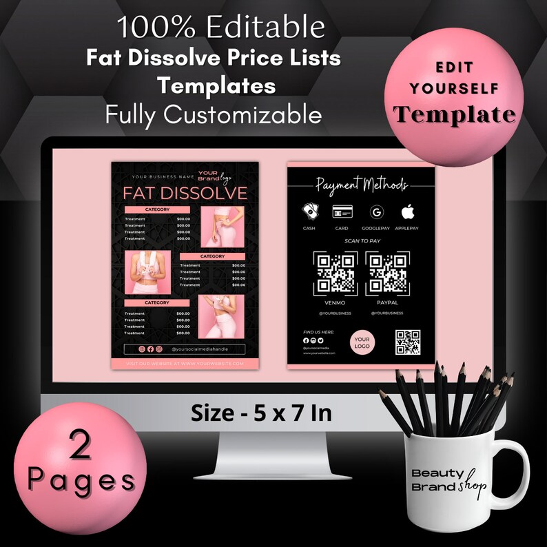 Fat Dissolve Price Lists, DIY Fat Dissolve Price List Flyer Design ...