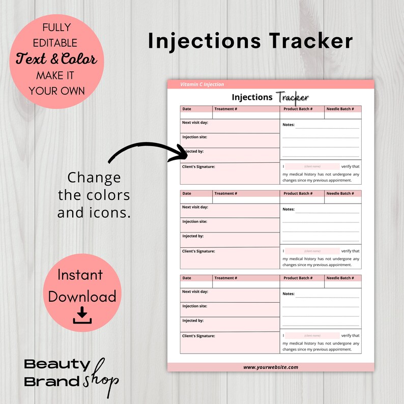 Vitamin C Injection Forms, Consent Form, Vitamin C Injectables Form ...