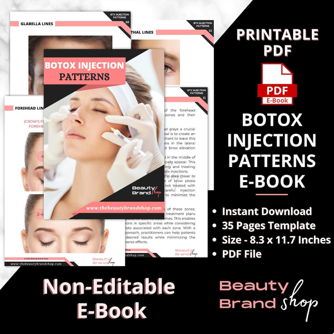 Botox Injection Patterns E-book, Cosmetic Injection Training Guide ...
