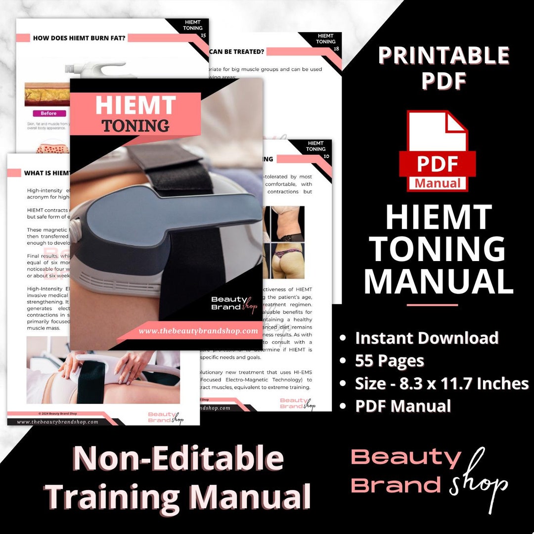 HIEMT Body Toning Manual, Body Contouring Training Course, Understand Muscle Anatomy, Cellulite ...