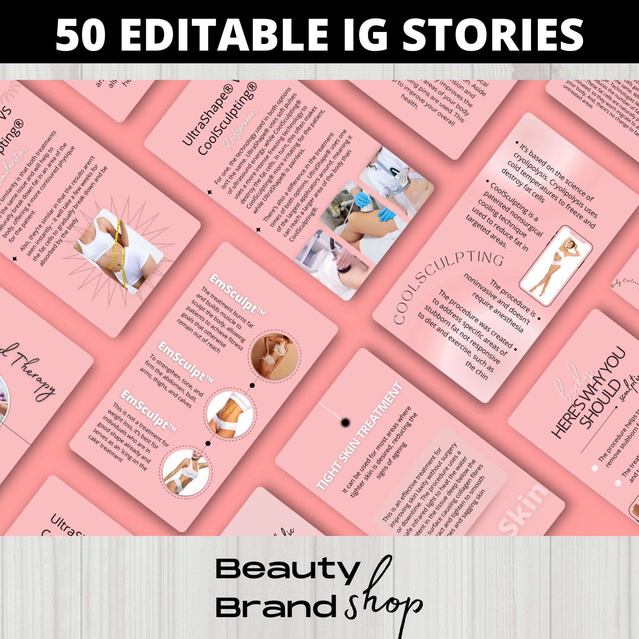 Body Sculpting Instagram Story Body Contouring Templates - Etsy