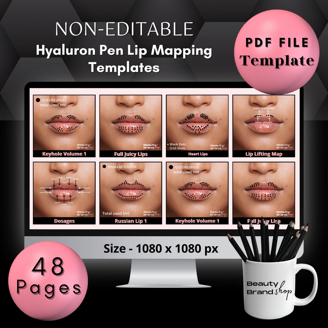 Lip Mapping, Hyaluron Pen Lip Mapping, Lip Map, Lip Blush Mapping, Lip ...