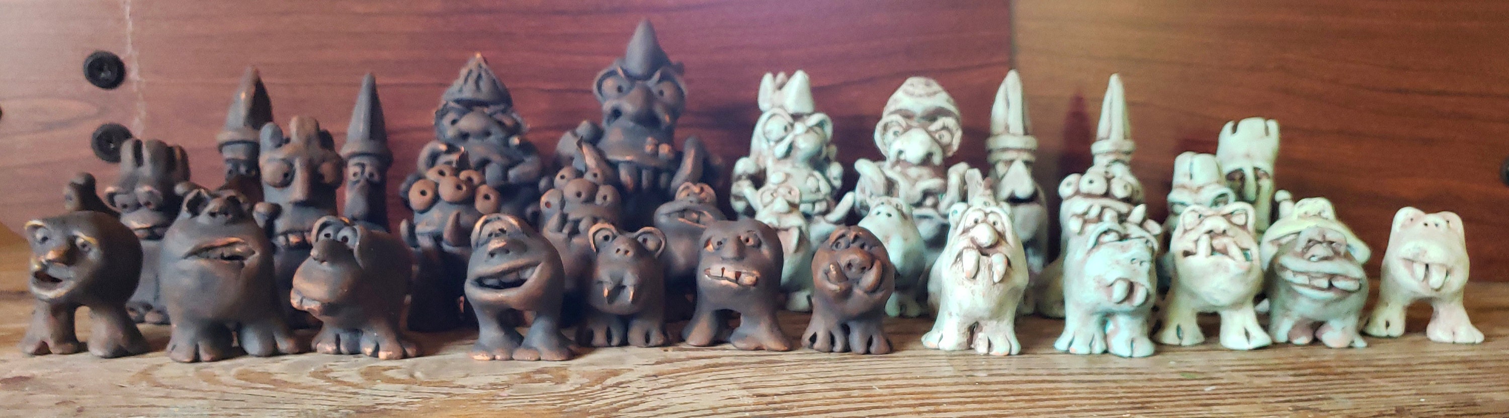 Clay Monster Chess Pieces - Etsy