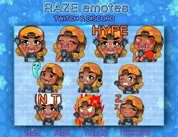 Valorant Raze Emotes/ Valorant Raze Cute/ Valorant Raze Chibi/ - Etsy ...