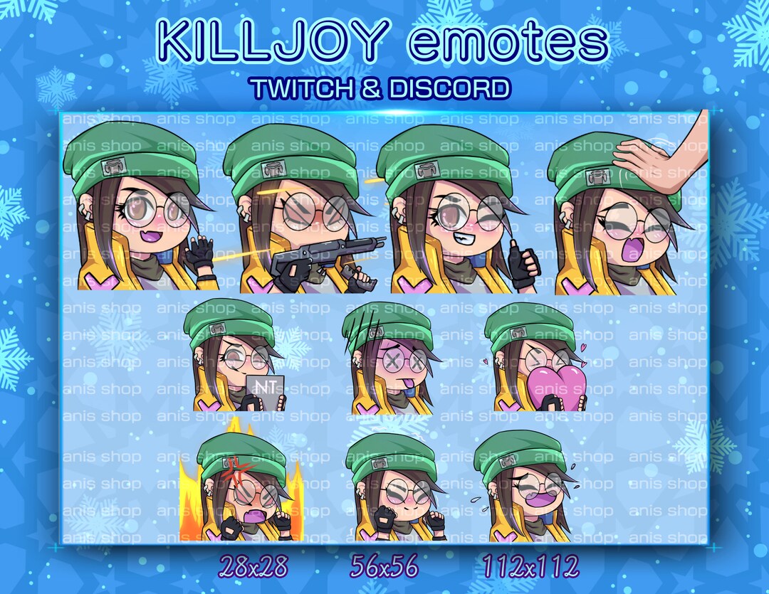 Valorant Killjoy Emotes/ Valorant Killjoy Cute/ Valorant Killjoy Chibi ...