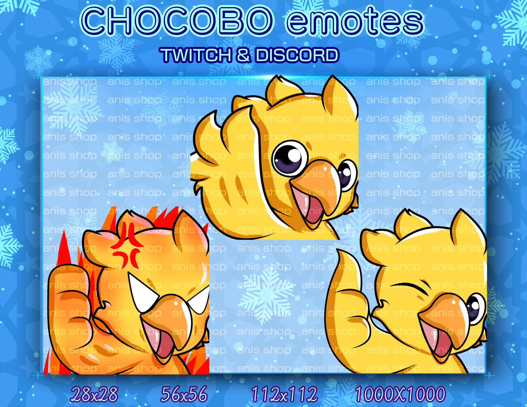 Final Fantasy Chocobo Emotes/ Final Fantasy Chocobo Cute/ Final Fantasy ...