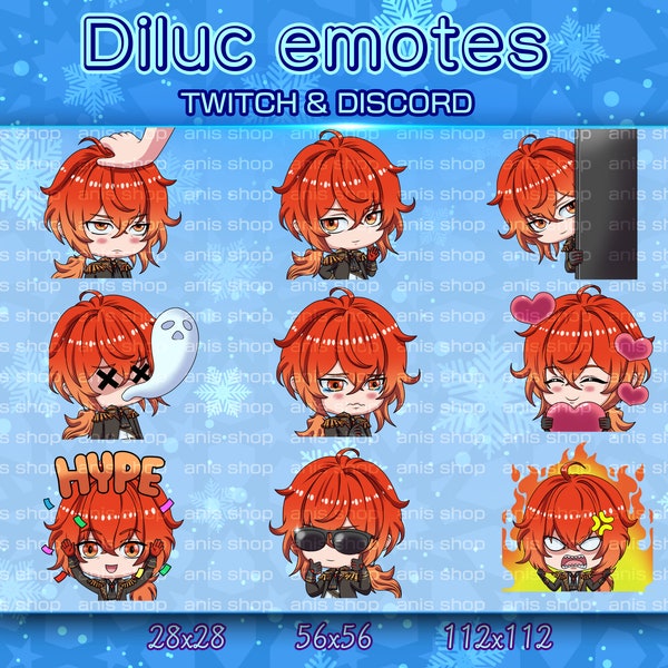 Chibi Genshin Diluc - Etsy