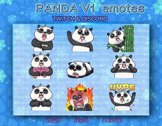 Panda Emotes/ Panda Chibi/ Emotes Discord/ Emotes Twitch/ - Etsy