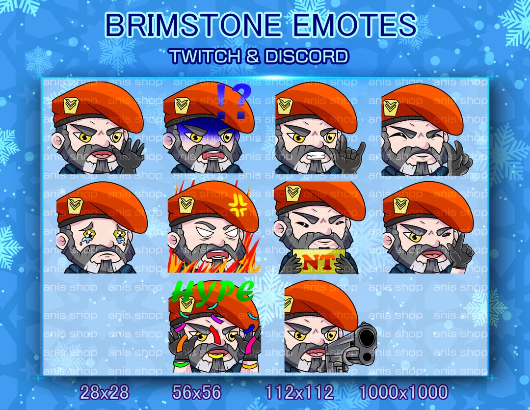 Valorant Brimstone Emotes/ Valorant Brimstone Cute/ Valorant Brimstone ...