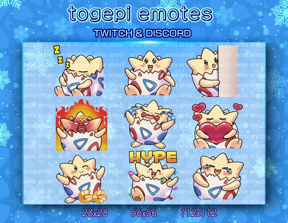 Togepi Emotes/ Togepi Chibi/ Emotes Discord/ Emotes Twitch - Etsy
