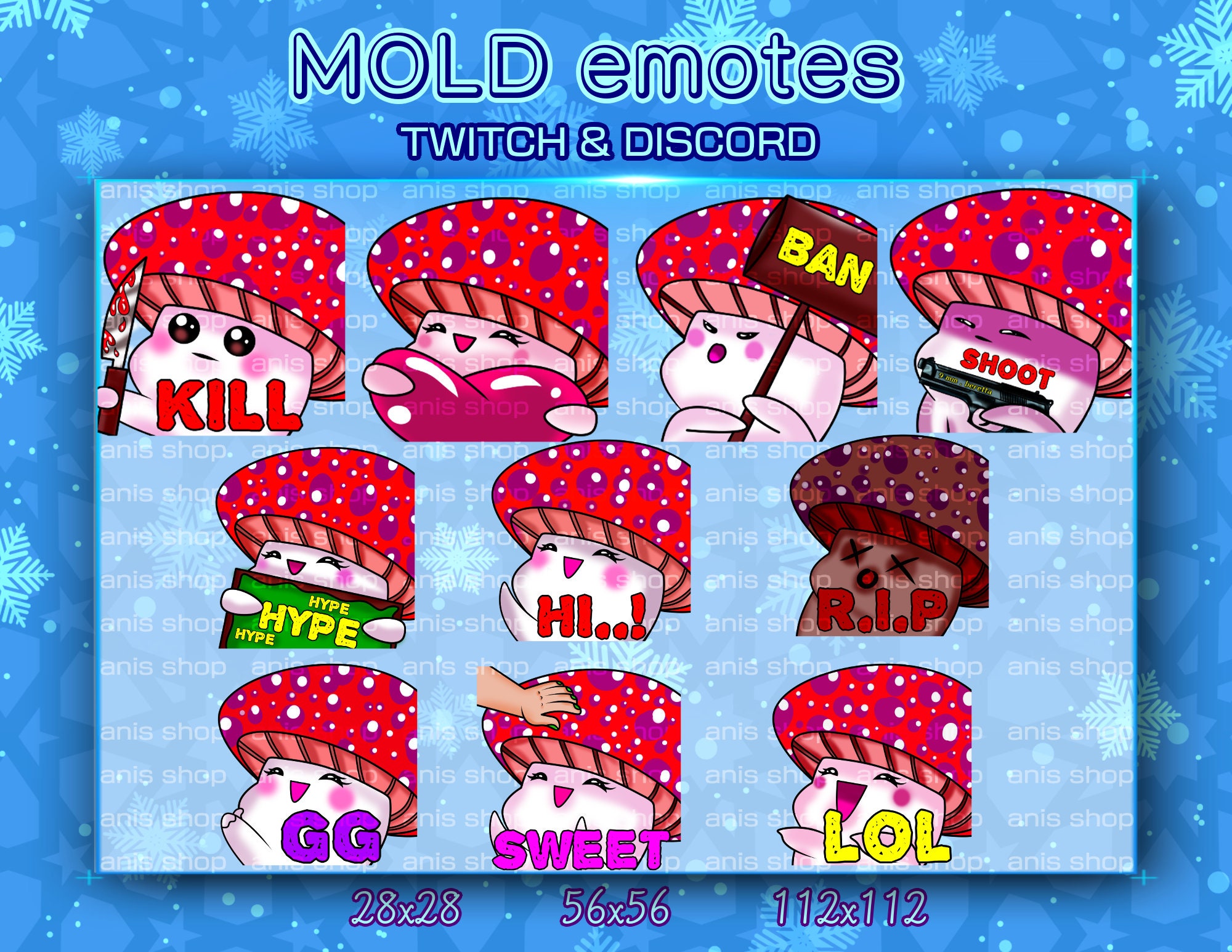 Mold Emotes/ Mold Chibi/ Emotes Discord/ Emotes Twitch/ Emotes - Etsy