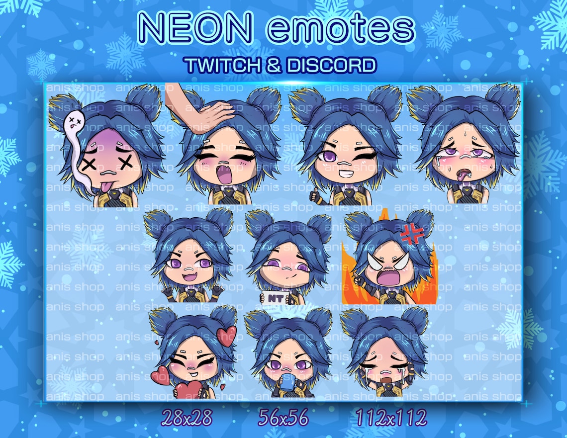 Emotes de neón valorantes / neón valorante lindo / neón - Etsy España