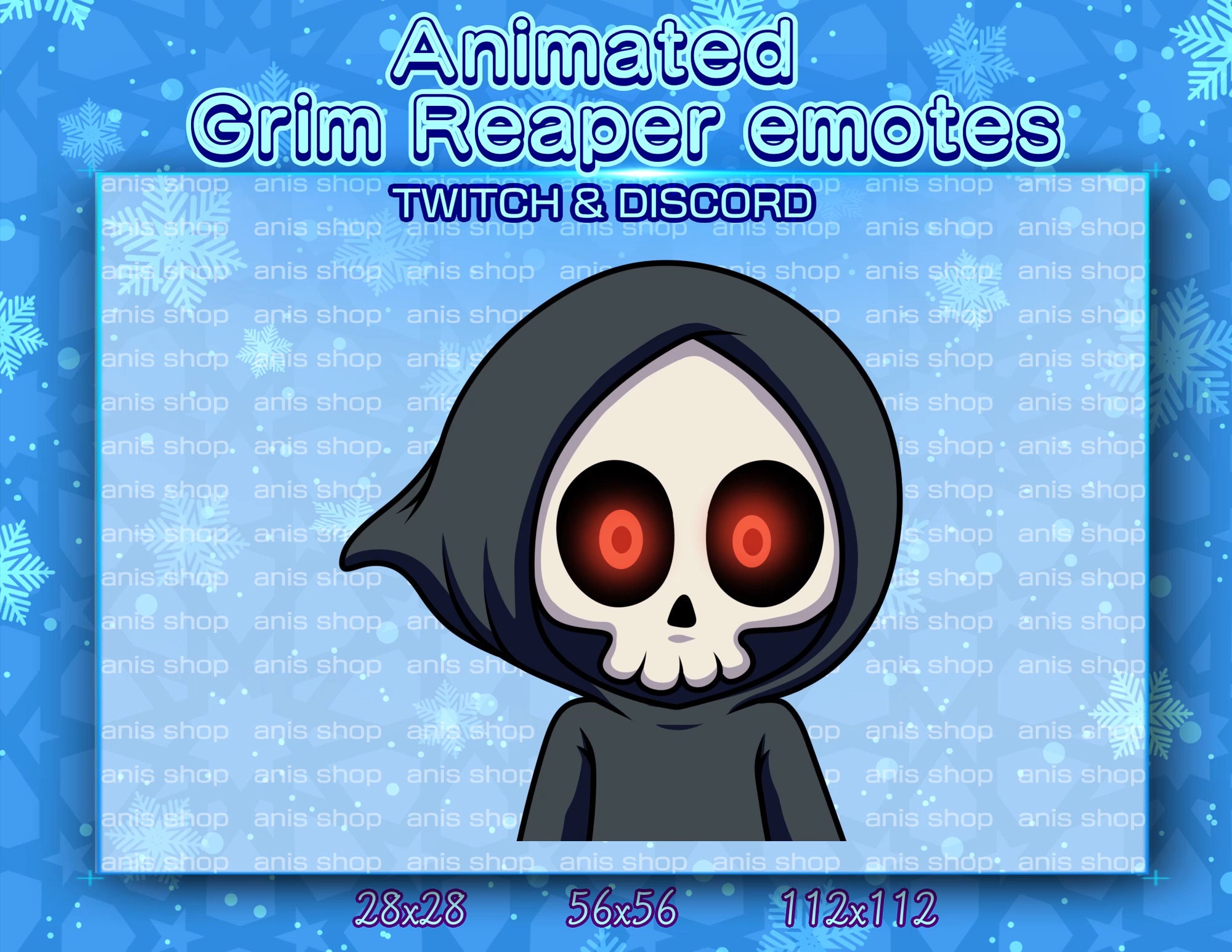Animated Grim Reaper Emotes/ Grim Reaper Chibi/ Emotes Discord/ Emotes ...
