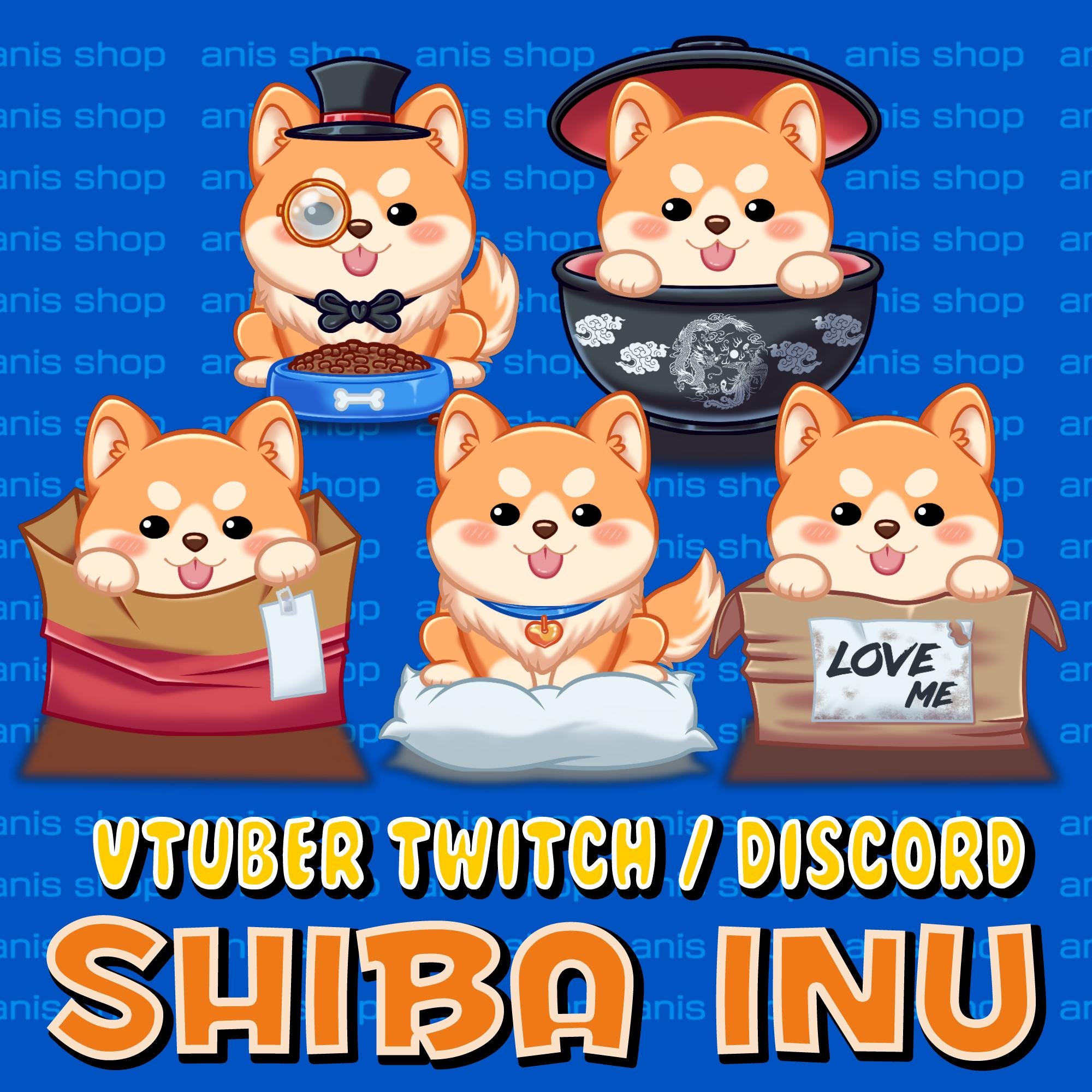 Live2d Vtuber Shiba Inu / Vtuber Discord/ Vtuber Twitch/ Vtuber Model for Commercial Multiple ...