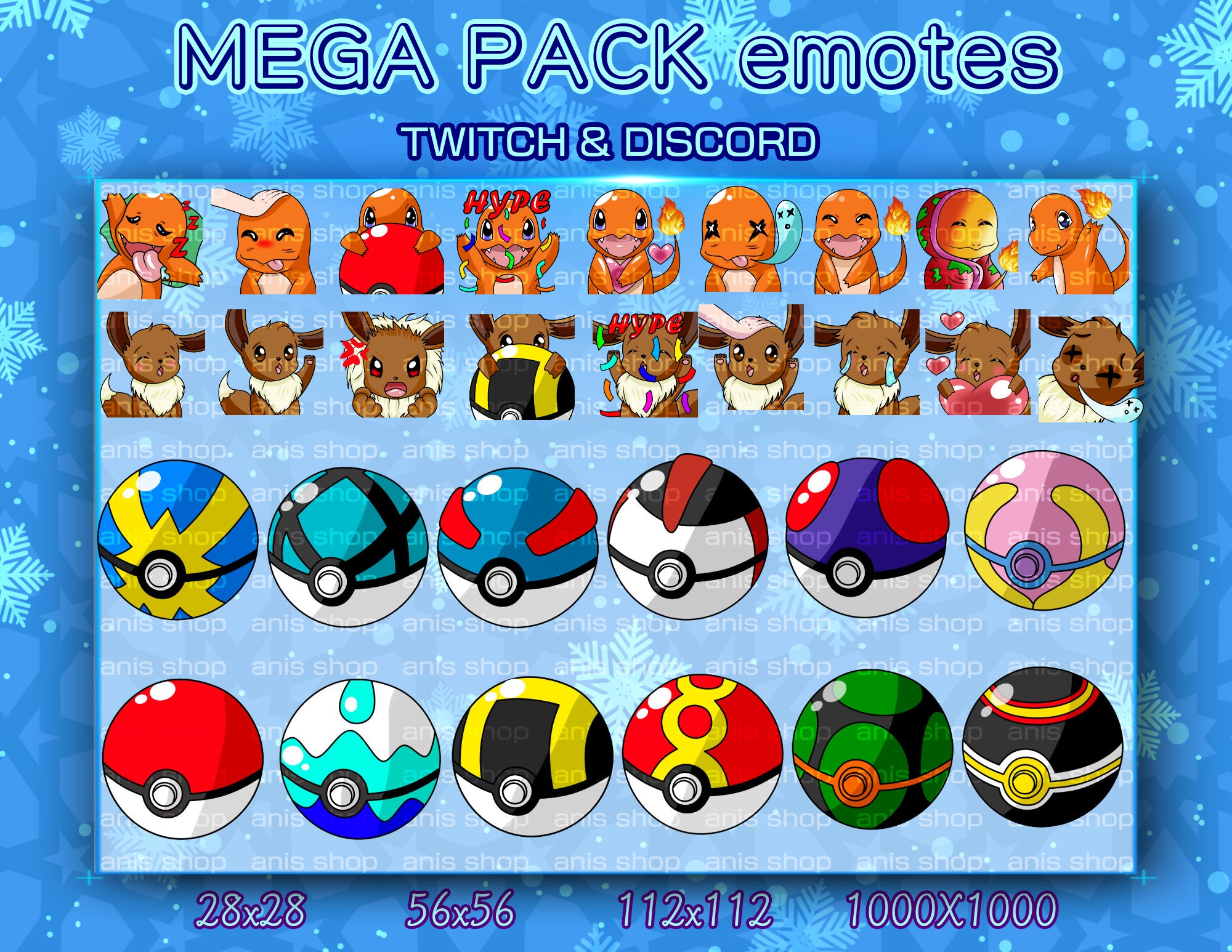 Mega Pokemon Ball Emotes /sub Badges/sub Badges// Sub Badges Discord ...